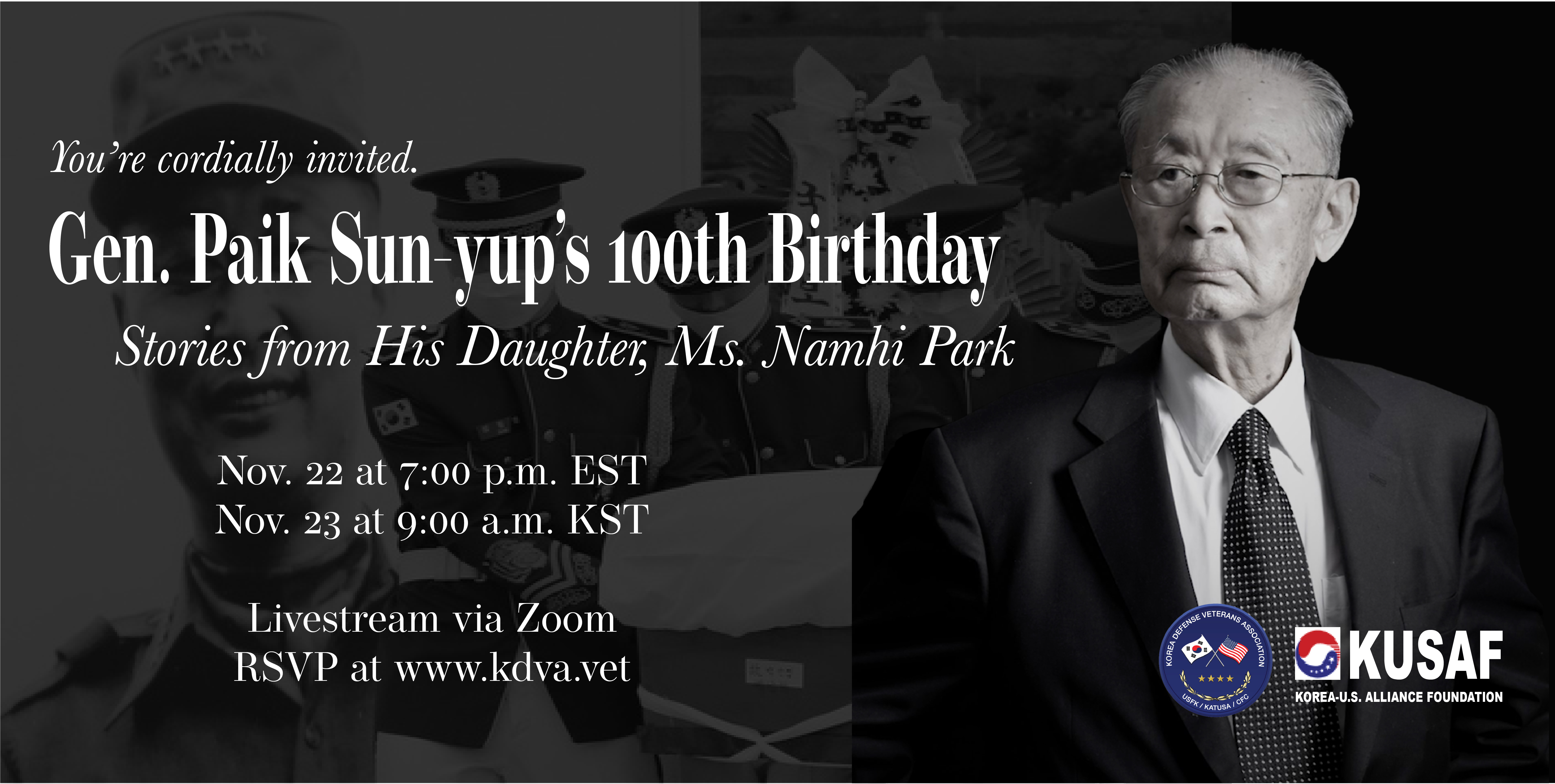 Gen. Paik Sun-yup’s 100th Birthday: Stories from His Daughter, Ms ...
