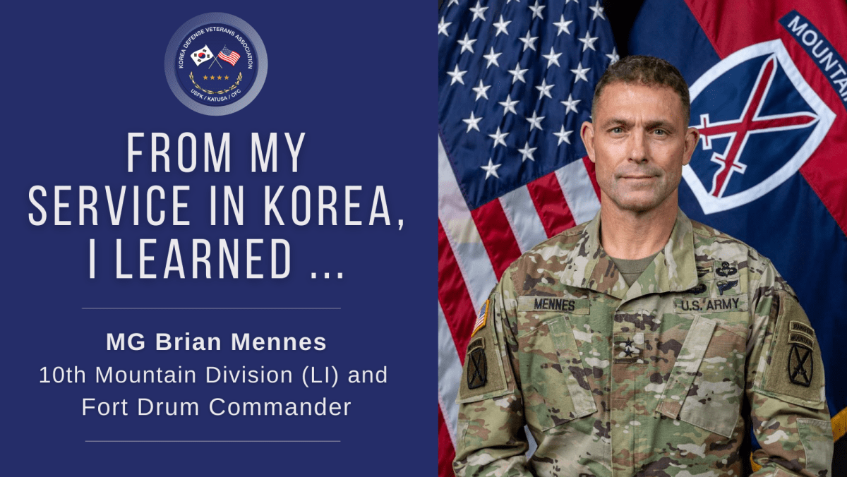 MG Brian Mennes – Korea Defense Veterans Association