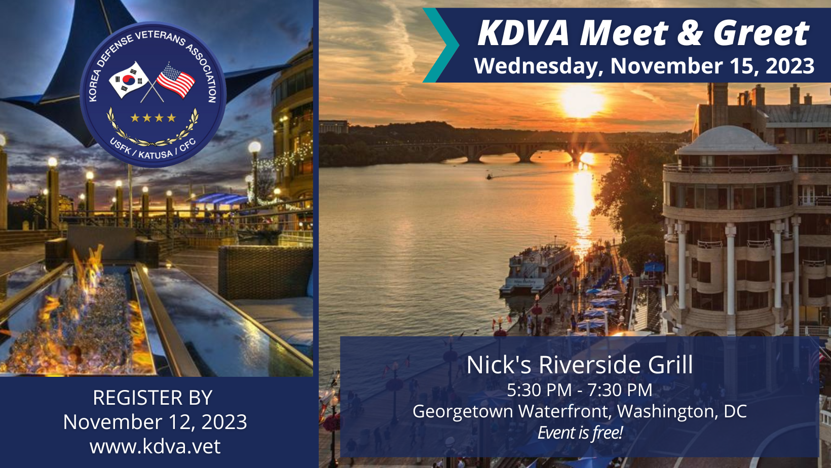 CFC Founding Month Meet & Greet – Korea Defense Veterans Association