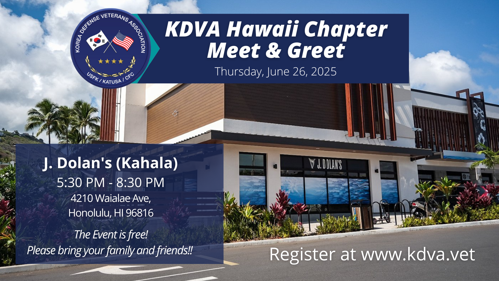 KDVA Hawaii Chapter Meet & Greet – Korea Defense Veterans Association